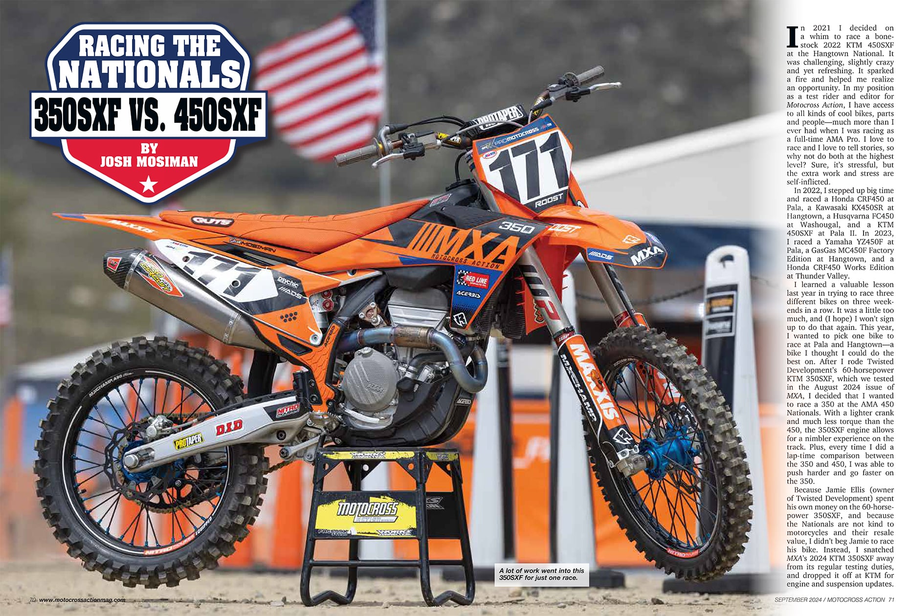 RACING THE AMA 450 NATIONALS: 350SXF VS. 450SXF - Motocross Action Magazine